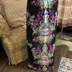 Body Central | Dresses | Body Central Strapless Black Floral Dress ...